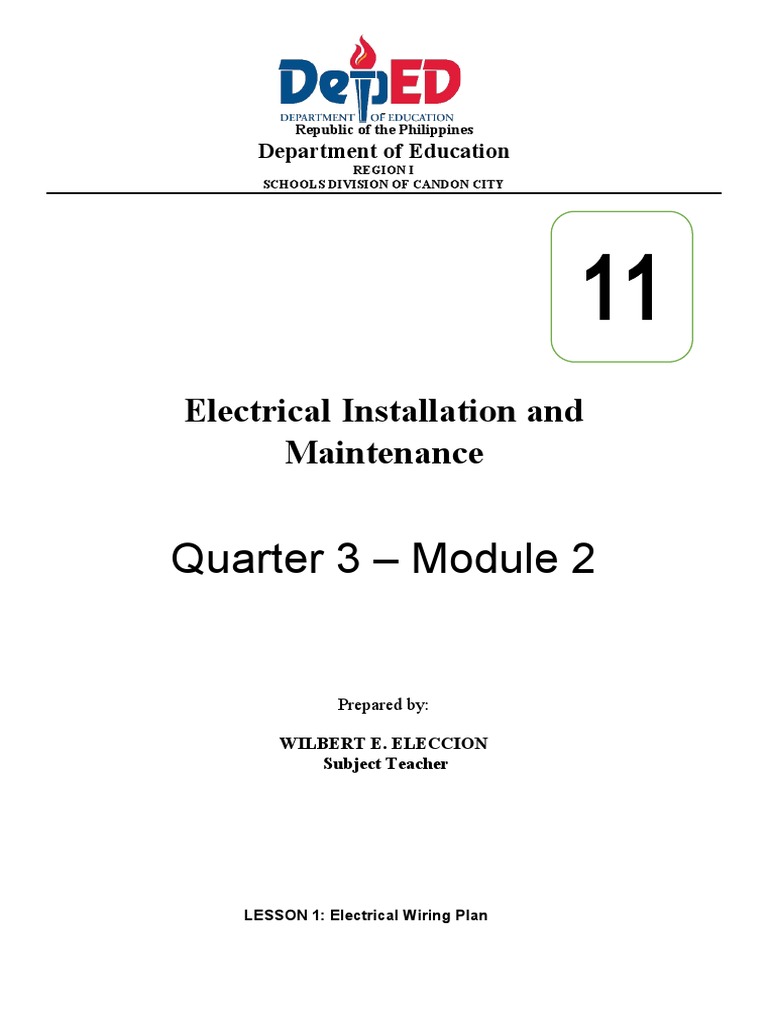 EIM 11 - Q3 Module 2 | PDF | Ac Power Plugs And Sockets | Electrical Wiring