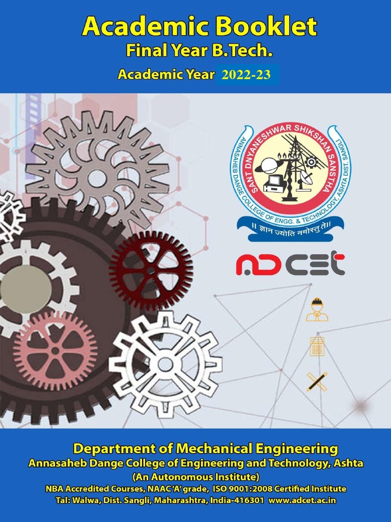 Final Handbook B.Tech Mechanical 2022-2023 Odd & Even Sem 170 Credits ...