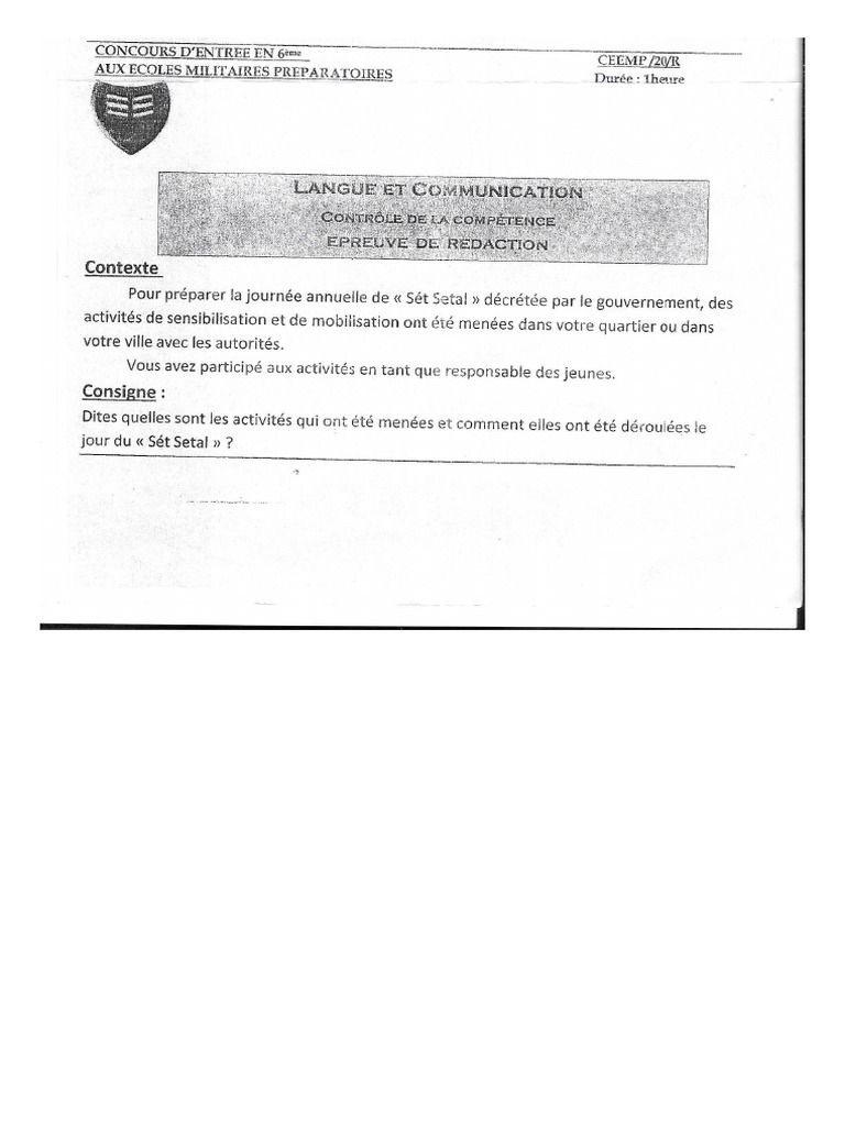 Epreuves Concours PMS 2020 PDF | PDF