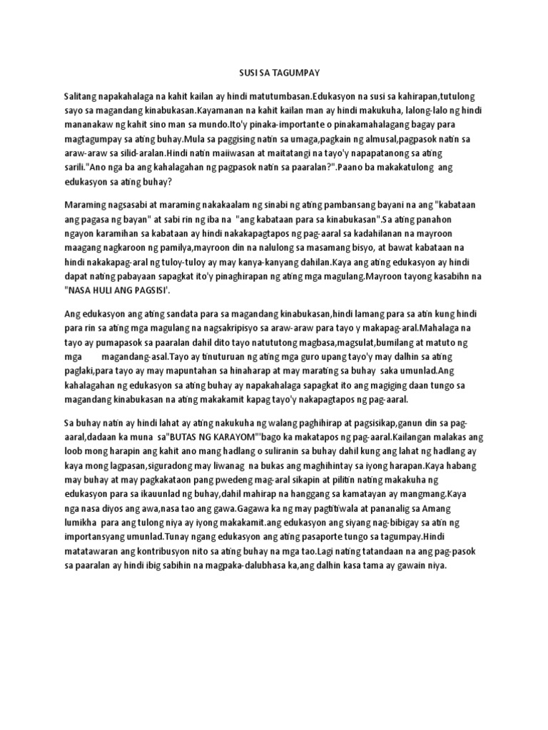 SUSI SA TAGUMPAY-WPS Office | PDF