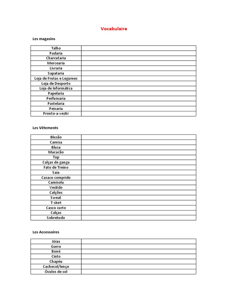 Vocabulaire | PDF | Échecs