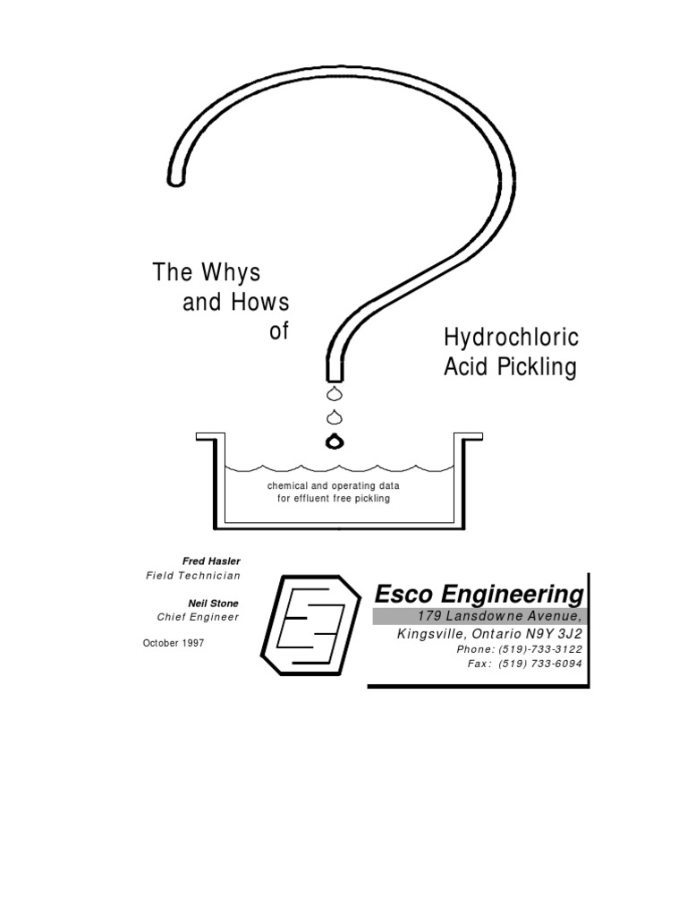 Hydrochloric Acid Pickling Guide | PDF | Hydrochloric Acid | Hydrogen