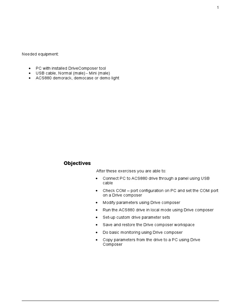 2 - ACS880 - Light - Introduction - To - Drive - Composer | PDF | Personal Computers | Usb