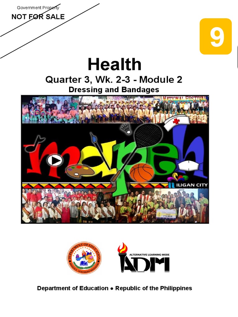 Health9 q3 Mod2 DressingsAndBandages v2 | PDF | Wound | Learning