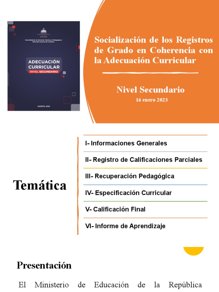 Presentación Innovaciones Registro Secundaria.16.01.23 (Autoguardado) | PDF | Evaluación | Agua
