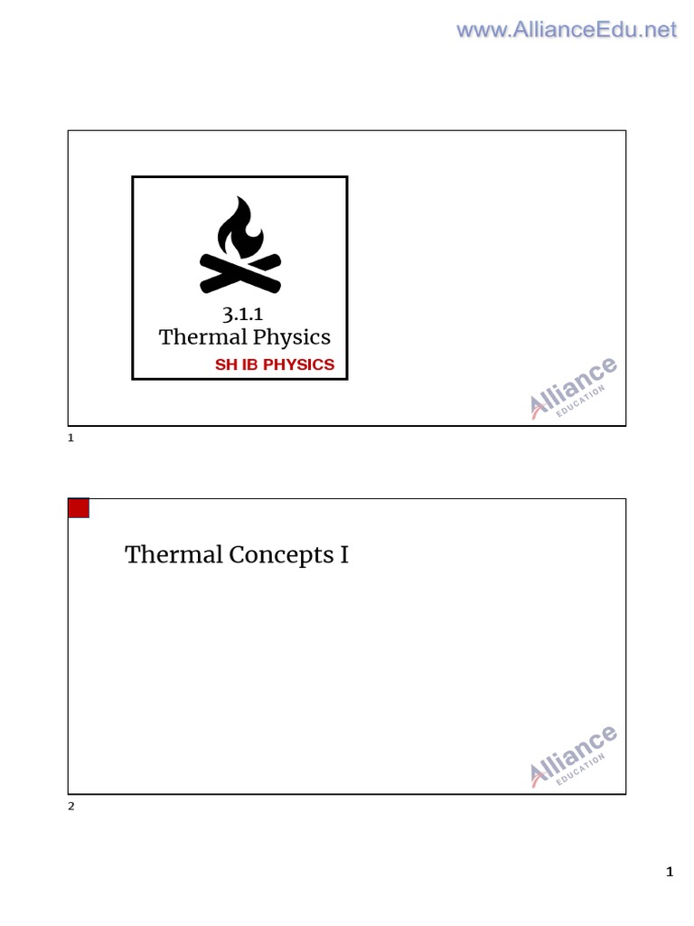 IB Physics: Thermal Physics Guide | PDF | Gases | Heat