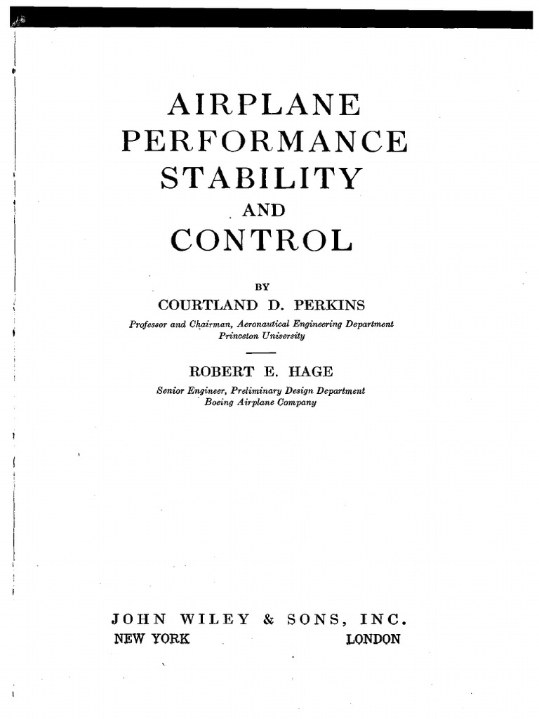 PERKINS - Airplane Performance Stability and Control | PDF