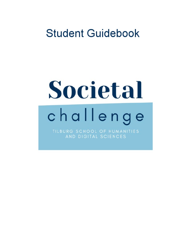 TSHD Societal Challenge - Student Guidebook | PDF | Brainstorming | Thought