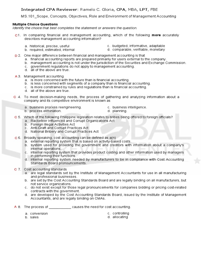 MS.101 Scope Concepts Objectives Role Environment of MA Students Copy ...