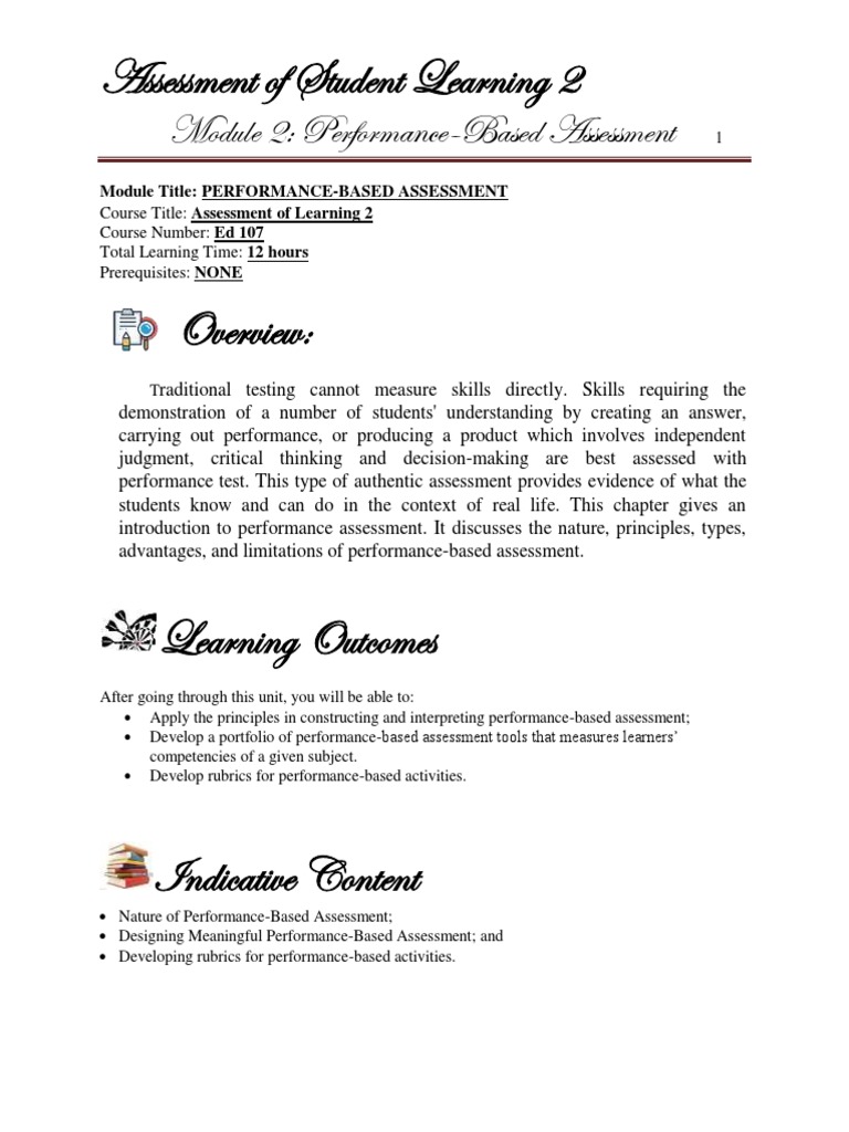 Student Performance Assessment | PDF | Educational Assessment | Rubric ...