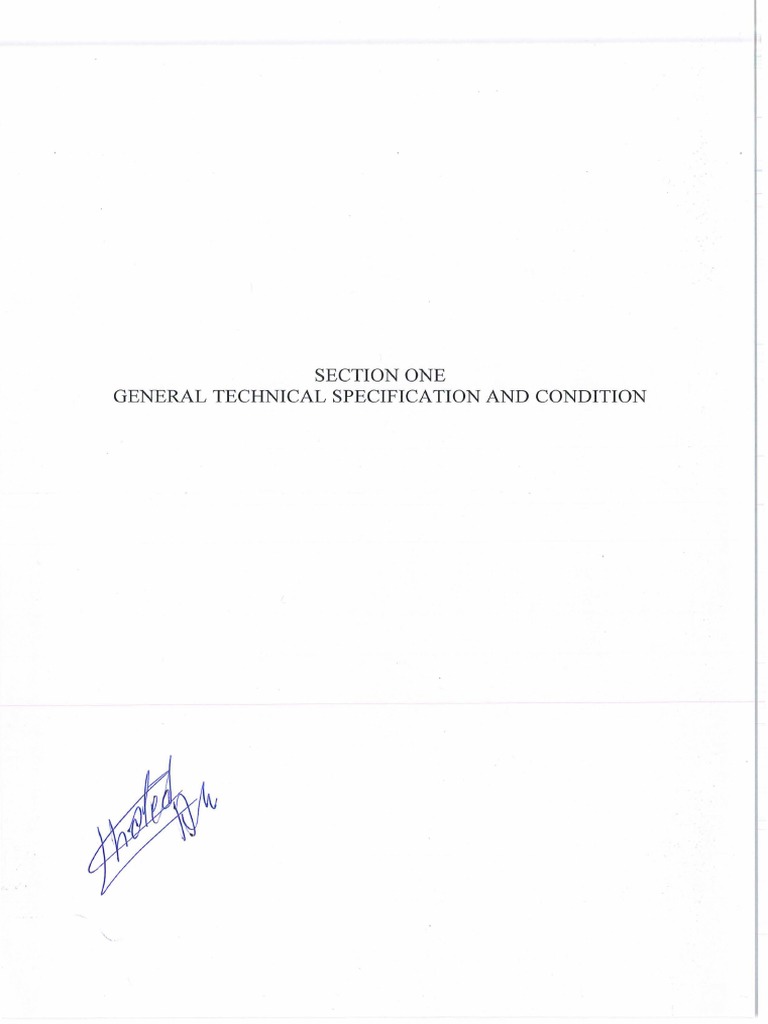 Section (1) - General Tech. Specs PDF | PDF | Electrical Substation ...