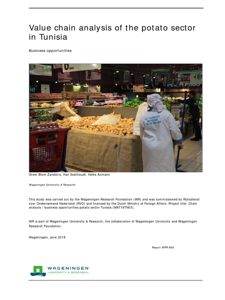 Value Chain Analysis of The Potato Sector in Tuni-Wageningen University ...