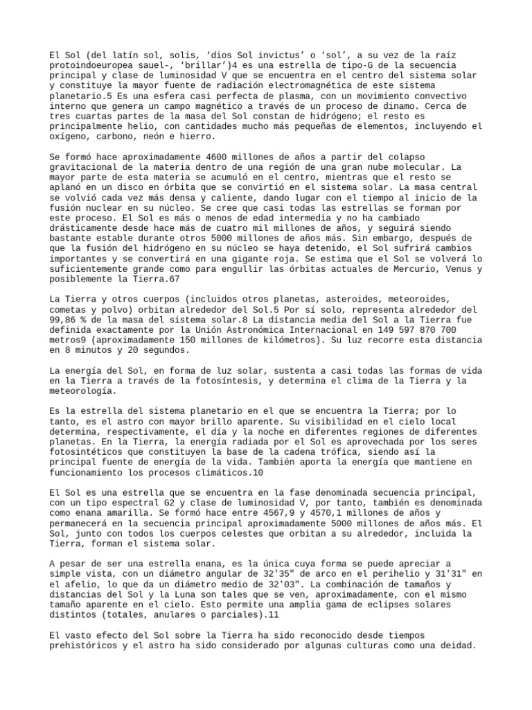 El Sol y Sus Componentes | PDF | Dom | Estrellas