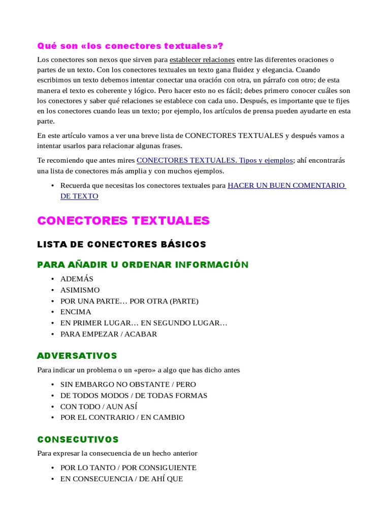 Conectores 2 | PDF