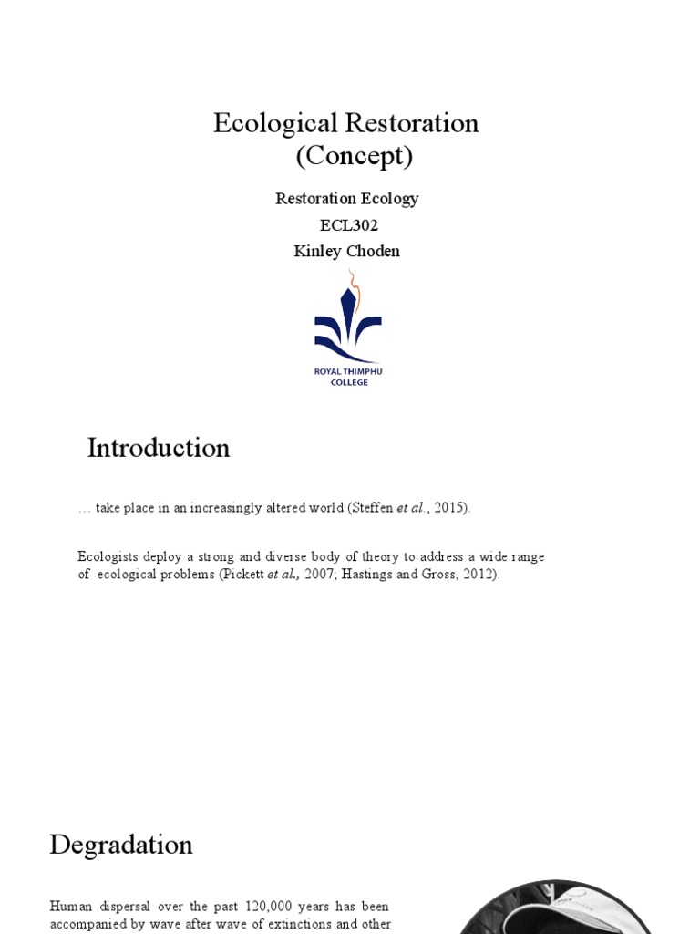 Understanding Ecological Restoration Concepts | PDF | Restoration ...