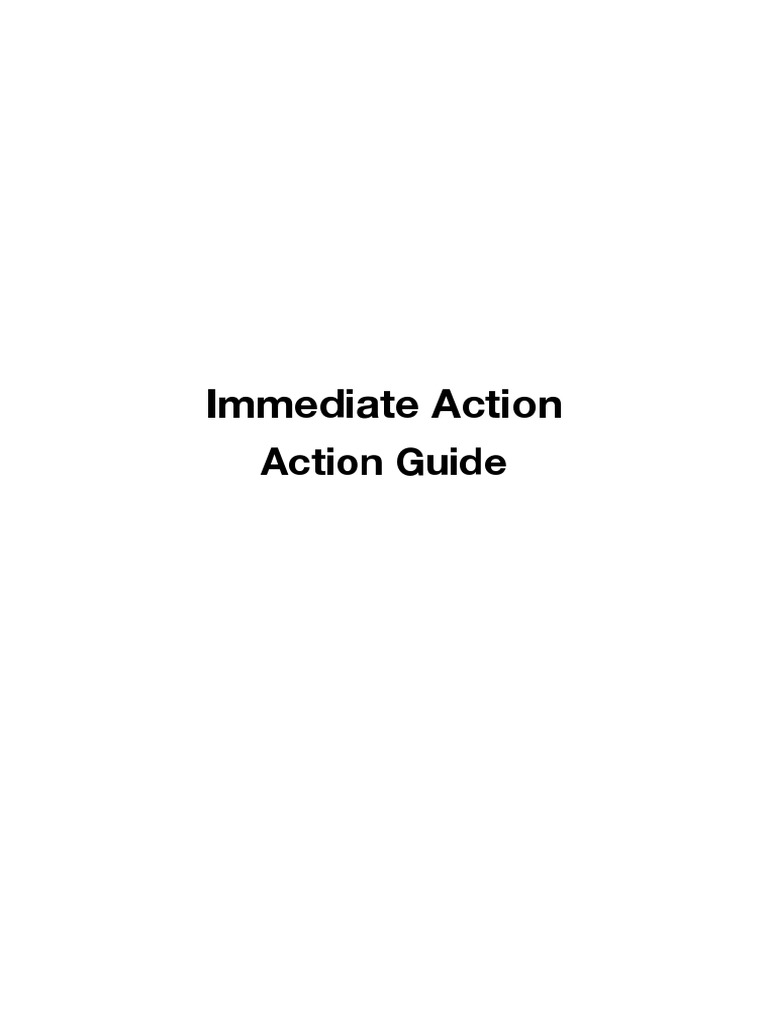 Immediate Action - Action Guide | PDF | Professional Skills ...