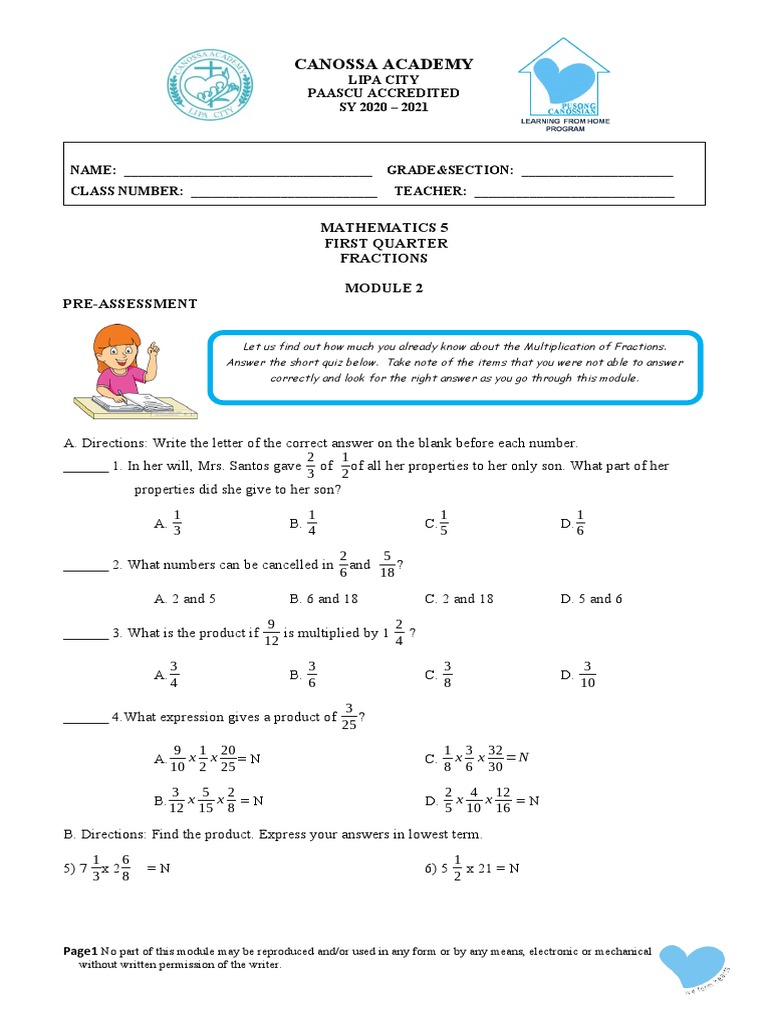Module 2 - Grade 6 | PDF | Arithmetic | Elementary Mathematics