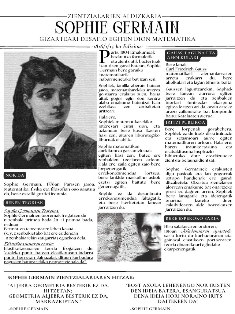Sophie Germain - Jon Pérez Eta Markel Toyos | PDF