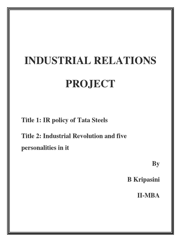 Industrial Relations | PDF | Industrial Revolution | Trade Union Industrial Relations | PDF | Industrial Revolution | Trade Union