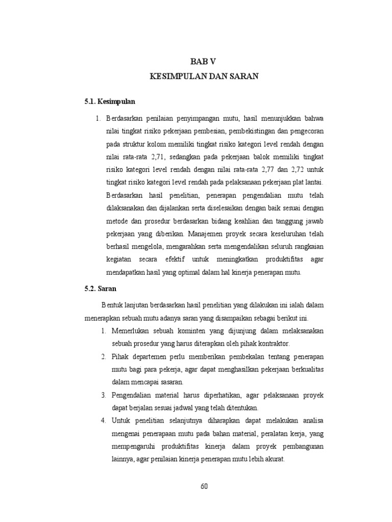 Manajemen Mutu dan Risiko Proyek Konstruksi | PDF