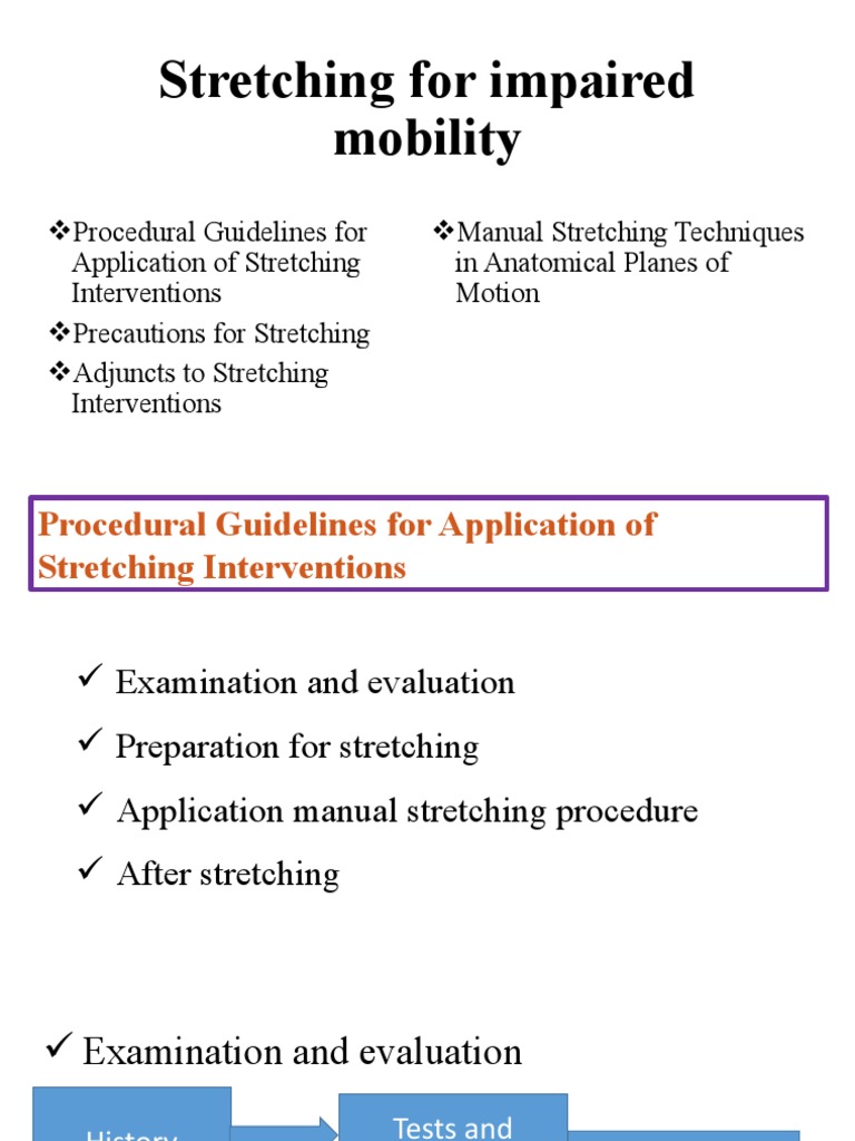 4-Stretching For Impaired Mobility B | PDF | Skeletal Muscle | Pain