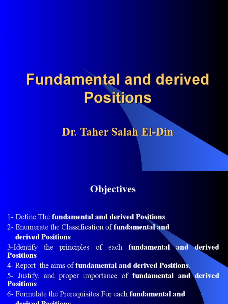 2-Fundamental and Derived Positions | PDF | Anatomical Terms Of Motion ...