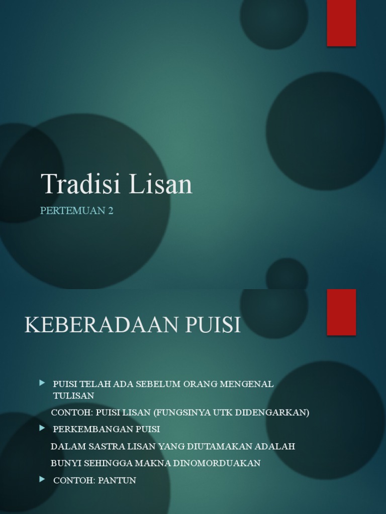 Tradisi Lisan | PDF