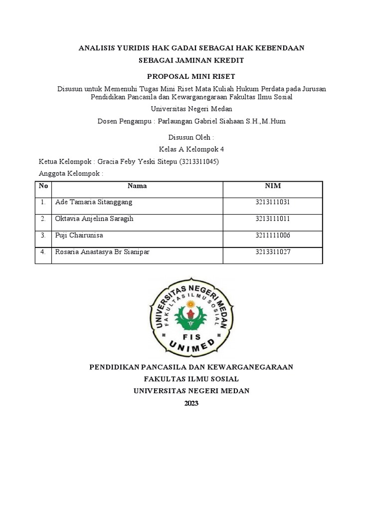 Proposal Hukum Perdata KEL-4 | PDF