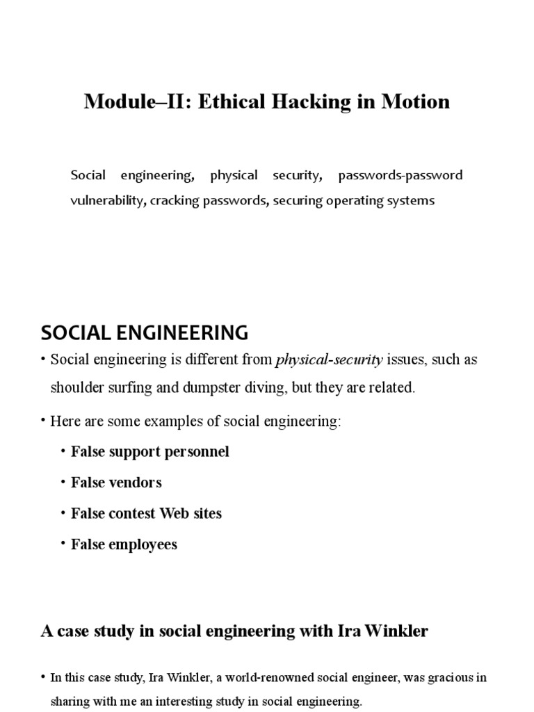 Module - Ii | PDF | Password | Social Engineering (Security)