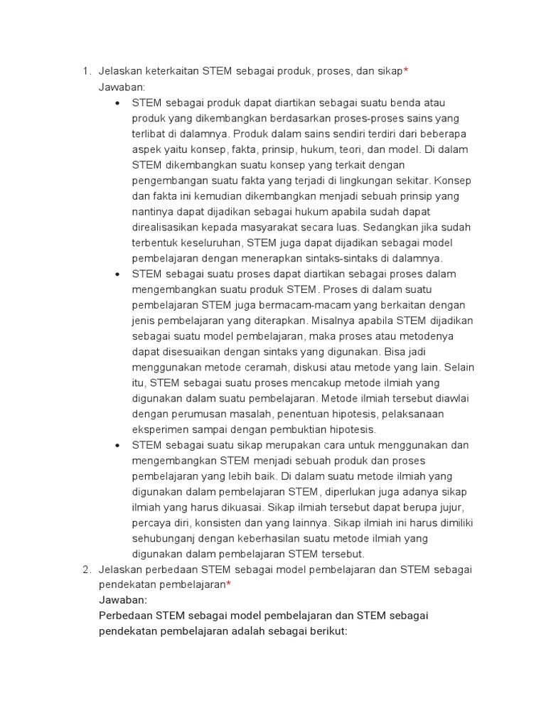 Soal 5-6 Uts Stem | PDF