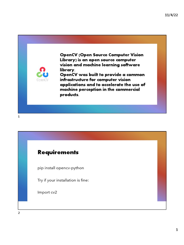 P6 - Computer Vision | PDF | Computing | Graphics