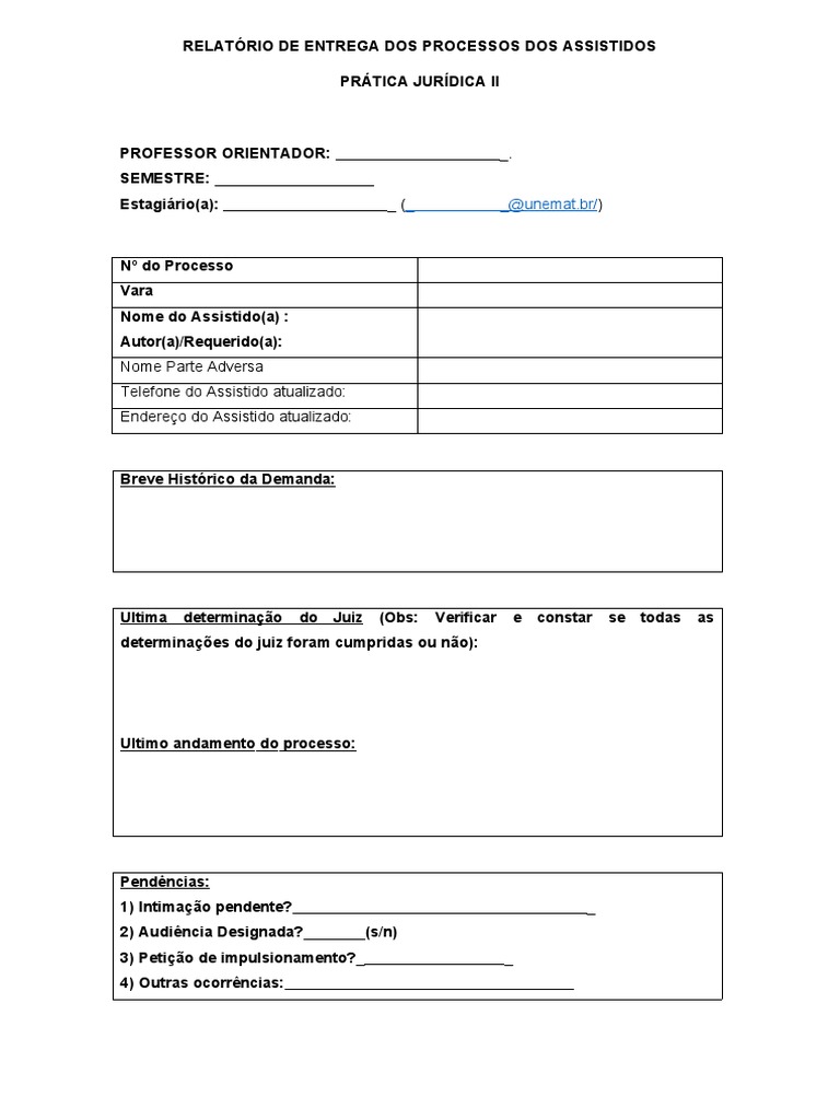 MODELO RELATÓRIO+DOS+PROCESSOS Abcdpdf PDF para Word | PDF