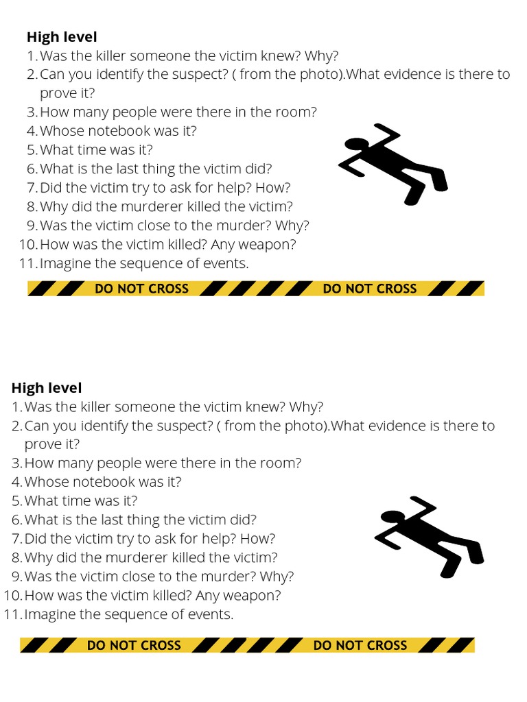 Murder Investigation: Key Questions & Evidence | PDF