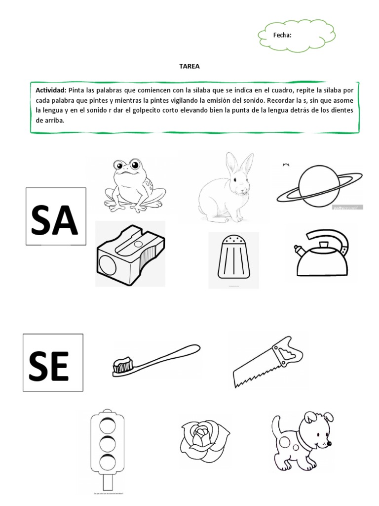 Tarea S y Ere Sílabas 3.0 | PDF