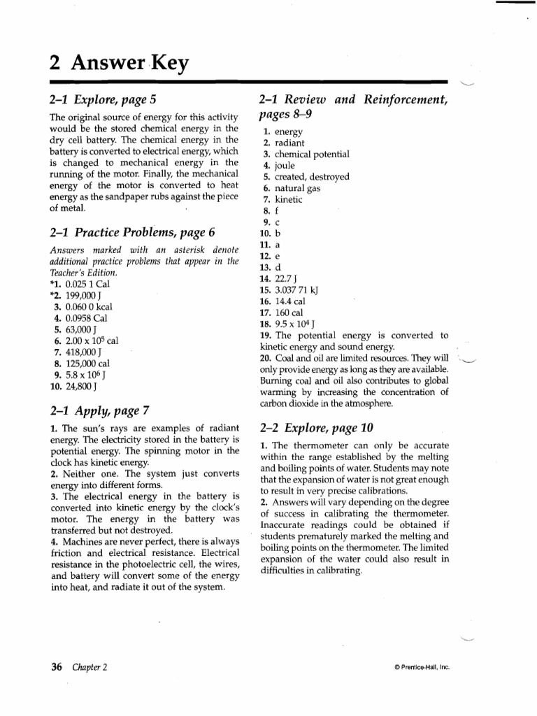 Answer Key 2 PDF | PDF | Distillation | Mixture