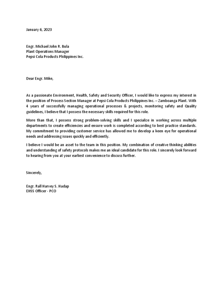 Intent Letter Sample | PDF