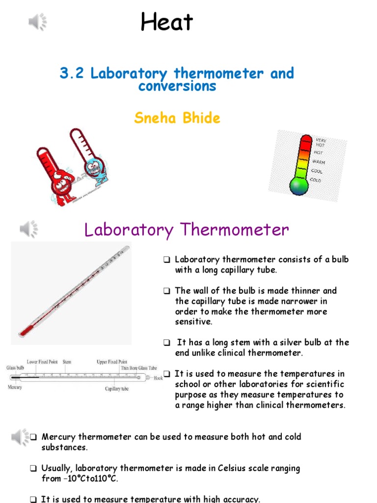 3.2 Laboratory Thermometers and Conversions PDF Thermometer Temperature