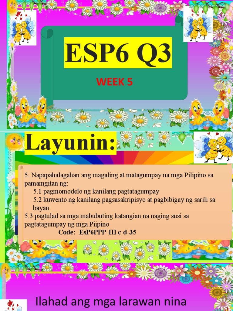 Esp6 Q3: Week 5 | PDF