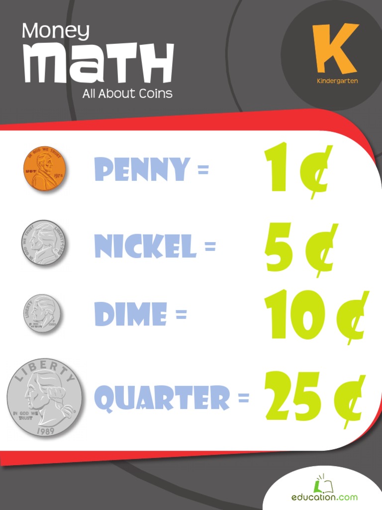 Kindergarten - Money Math Coins Workbook | PDF | Consumer Goods | Gaming