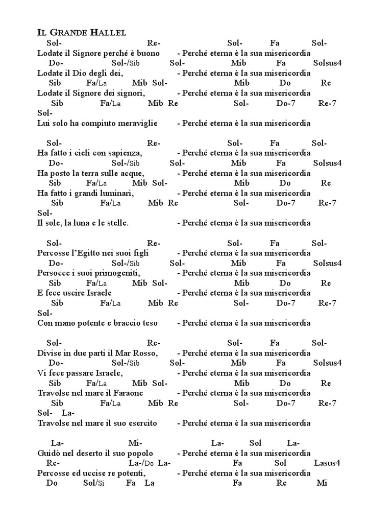 Il Grande Hallel | PDF