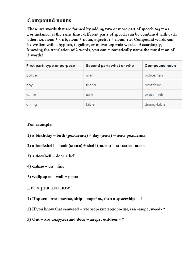 3 Worksheet | PDF | Noun | Semantic Units
