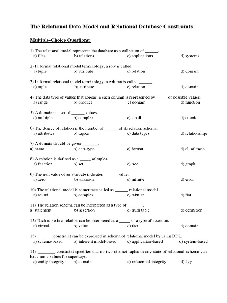 Assignment 4 Pdf Relational Model Relational Database 