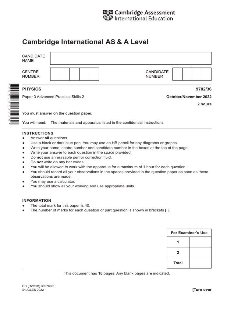 9702 w22 QP 36 PDF | PDF