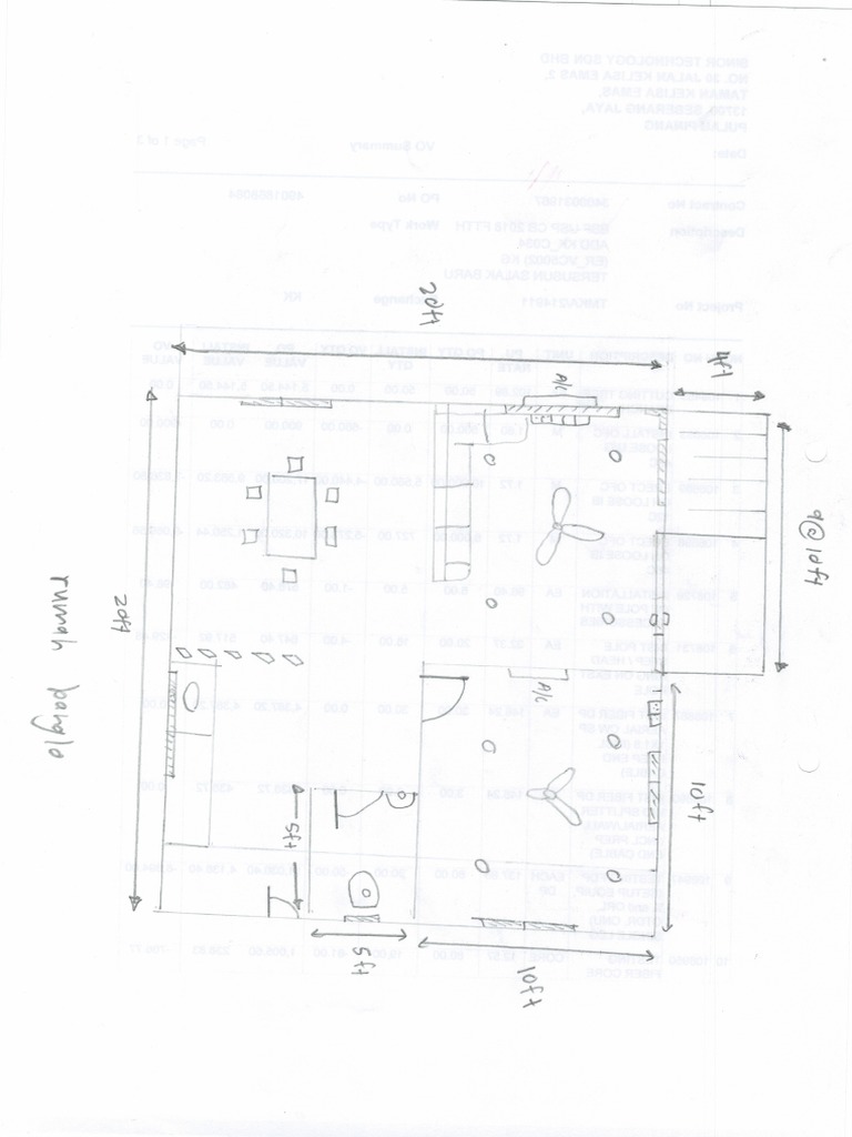 plan layout sketch rumah kecil | PDF