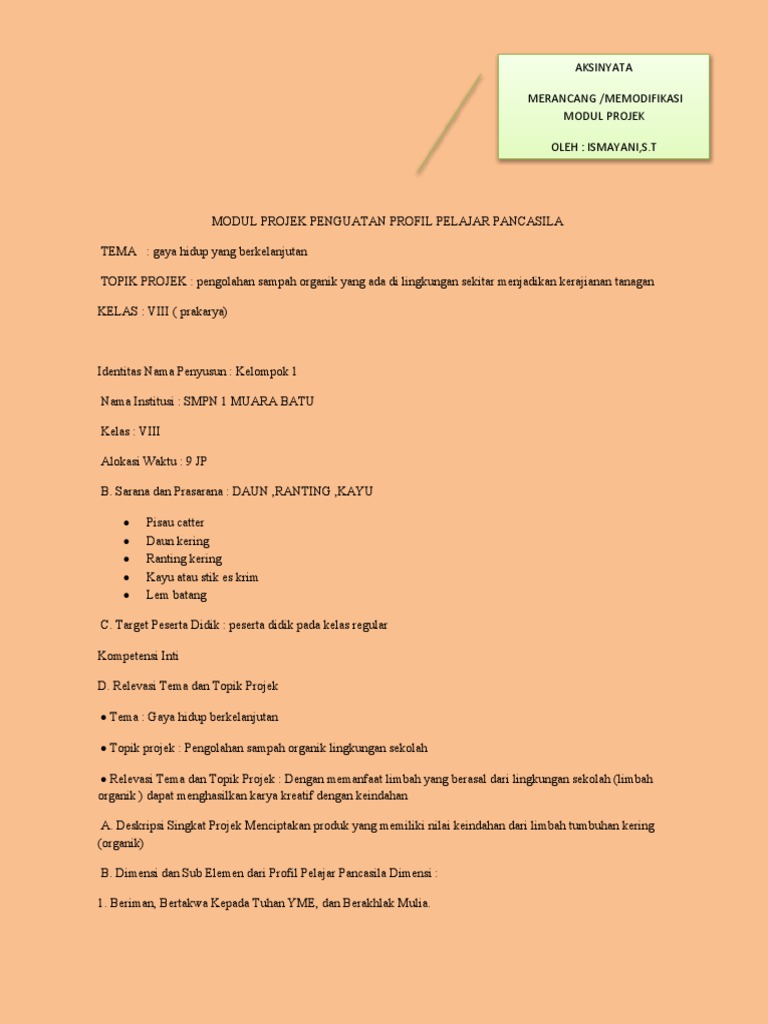 Merancang Modul Proyek | PDF