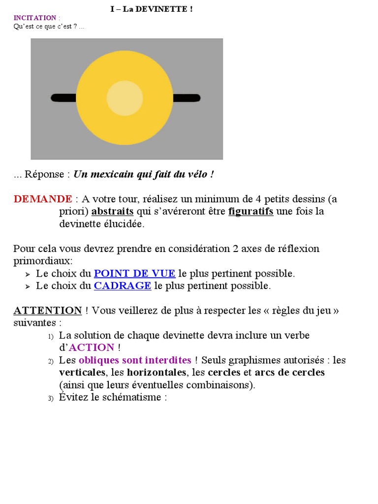 La DEVINETTE !!! | PDF