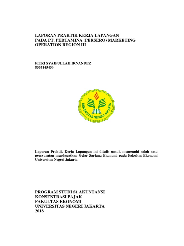 Contoh Laporan KP Pertamina 4 PDF | PDF