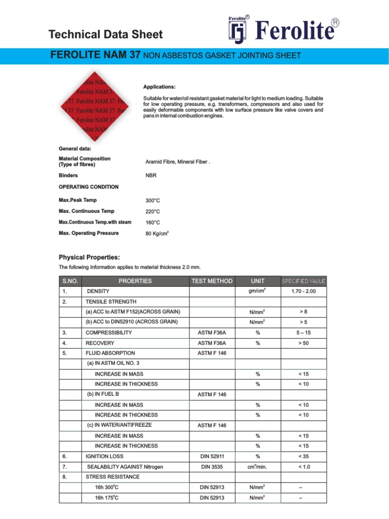 Ferolite Nam 37 | PDF | Fibers | Physical Sciences