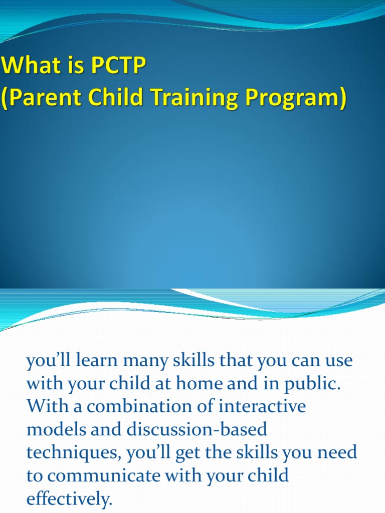 What Is Parent Child Training Program For AUTISM | PDF | Autism ...