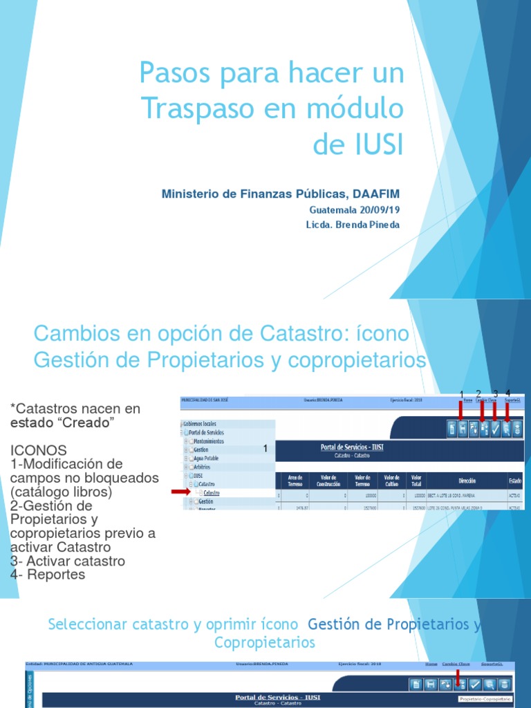 Traspaso de Catastro en IUSI | PDF